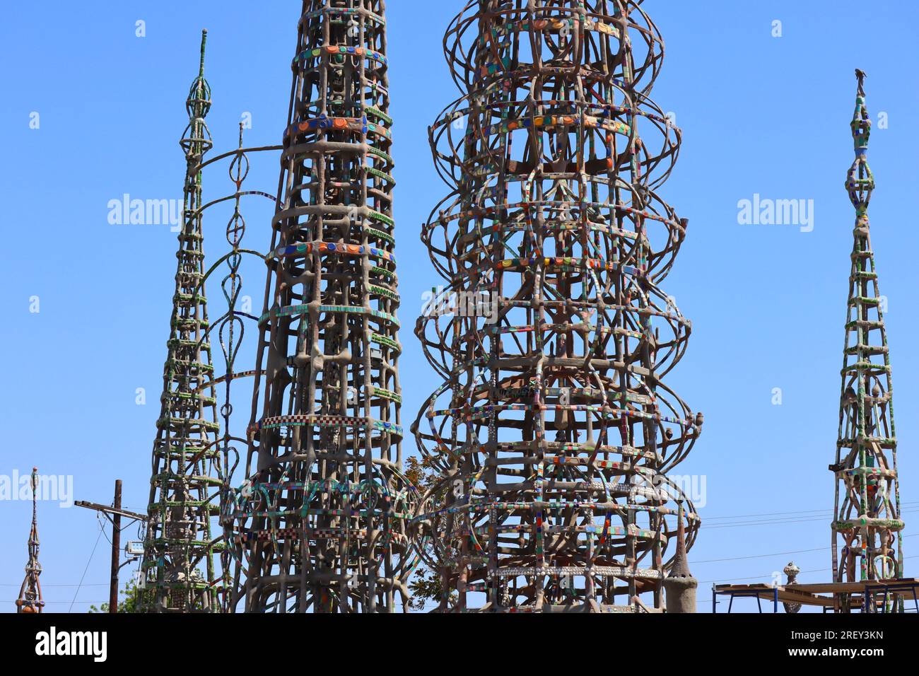 Los Angeles, California: detail of WATTS TOWERS by Simon Rodia ...