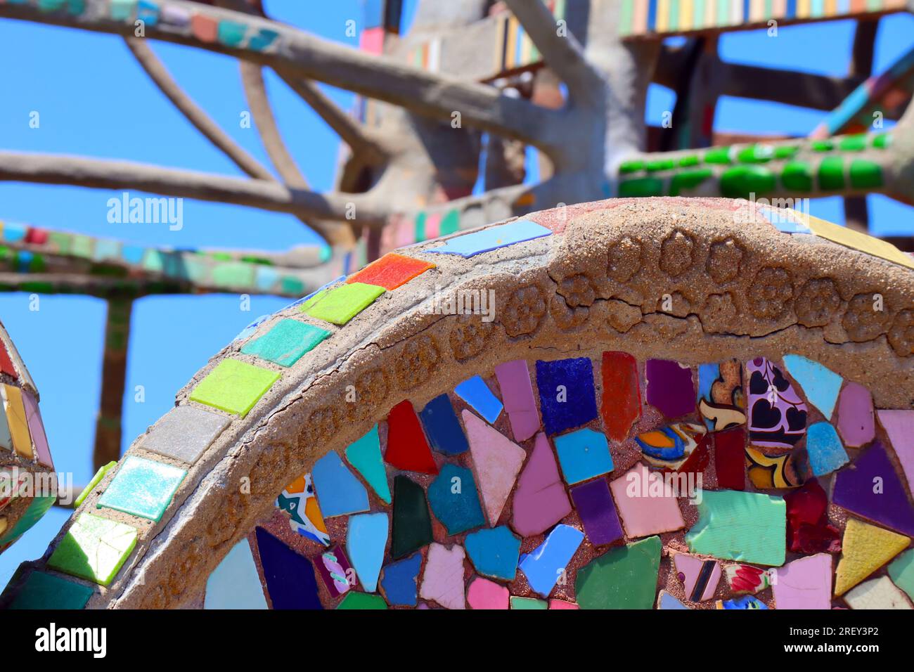 Los Angeles, California: detail of WATTS TOWERS by Simon Rodia ...