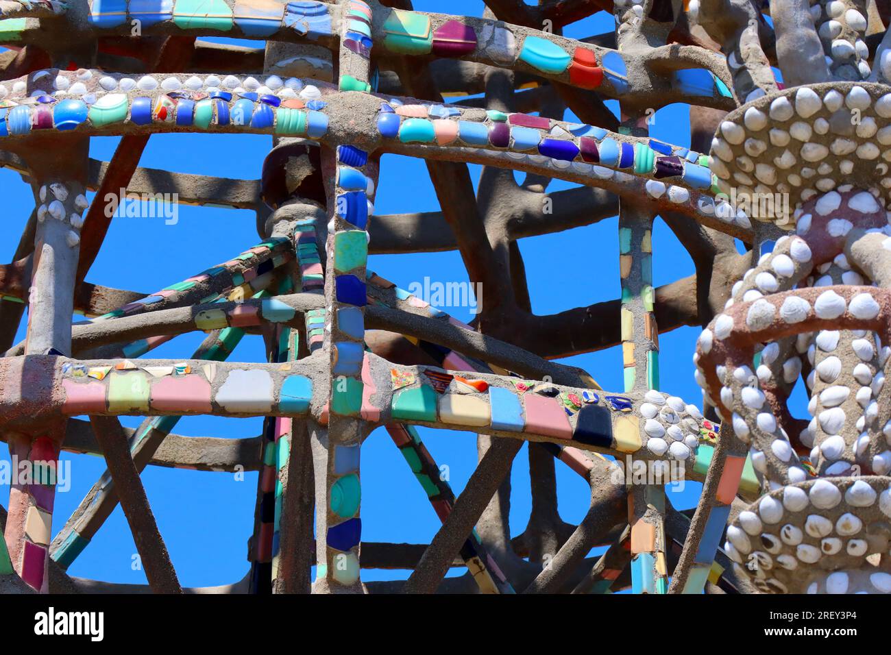 Los Angeles, California: detail of WATTS TOWERS by Simon Rodia ...