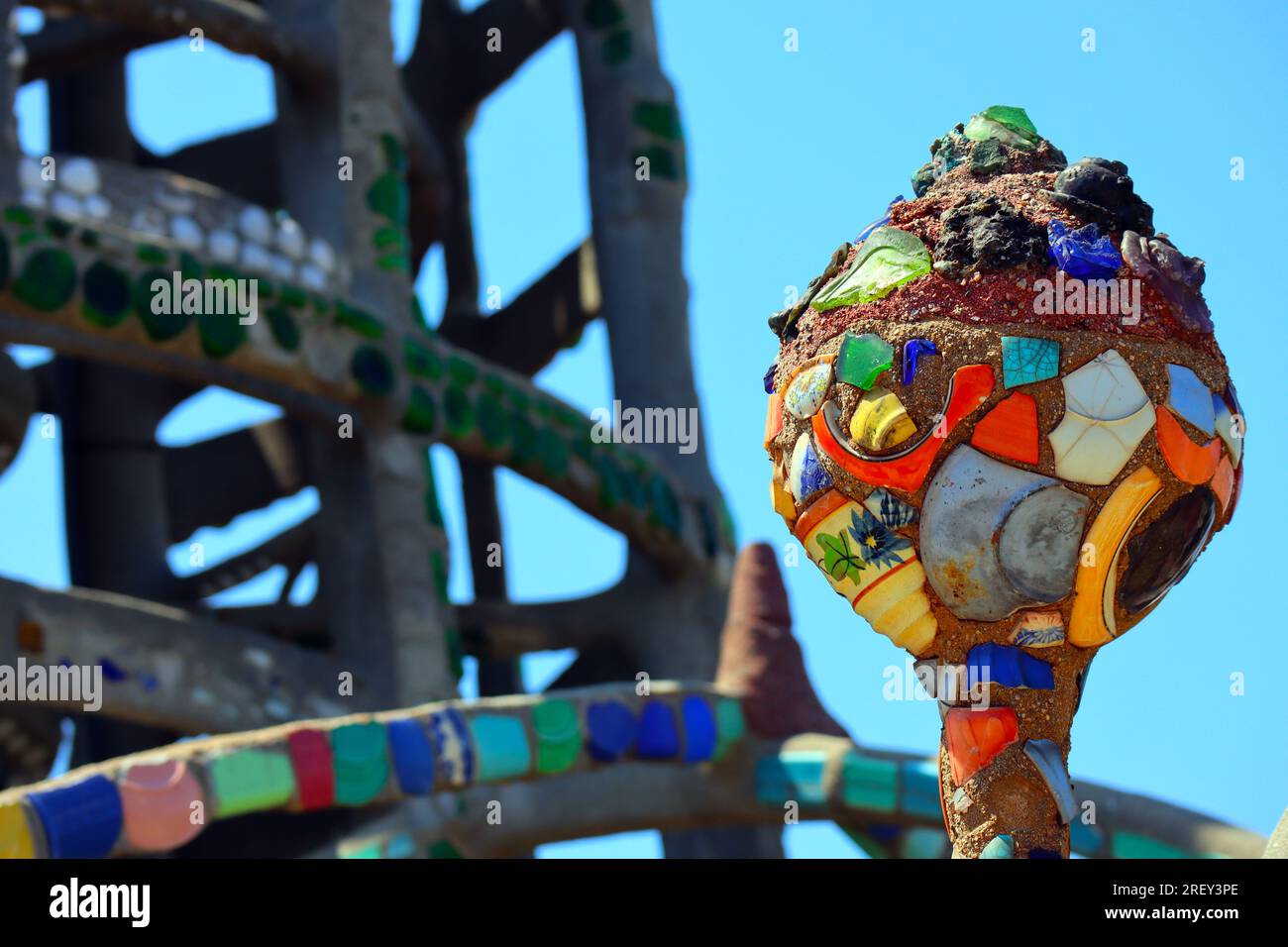Los Angeles, California: detail of WATTS TOWERS by Simon Rodia ...