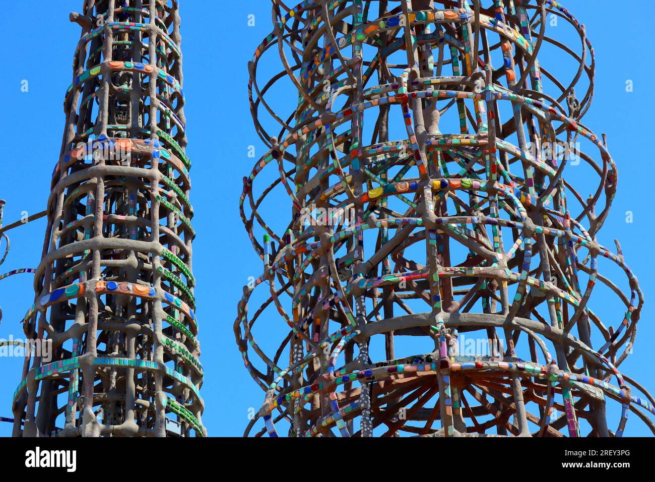 Los Angeles, California: detail of WATTS TOWERS by Simon Rodia ...