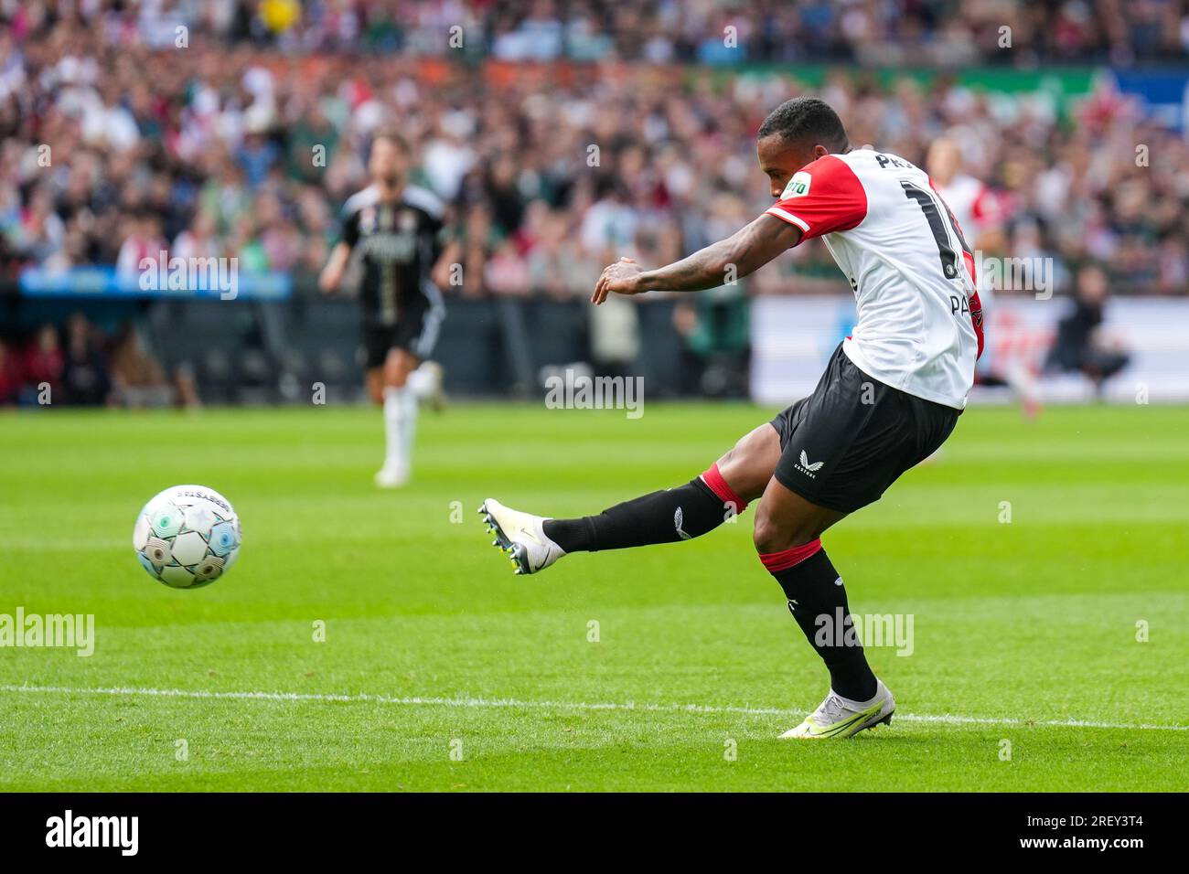 Rotterdam, The Netherlands. 30th July, 2023. Rotterdam - Igor Paixao of Feyenoord scoring the 1 ...