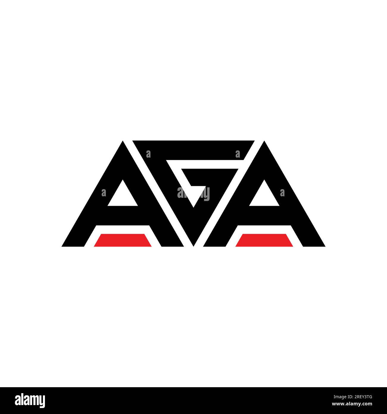 AGA triangle letter logo design with triangle shape. AGA triangle logo ...
