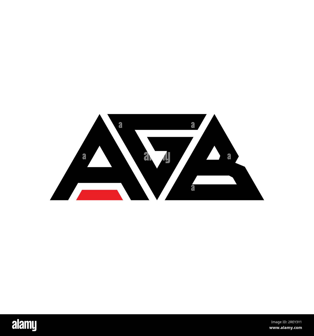 AGB triangle letter logo design with triangle shape. AGB triangle logo ...