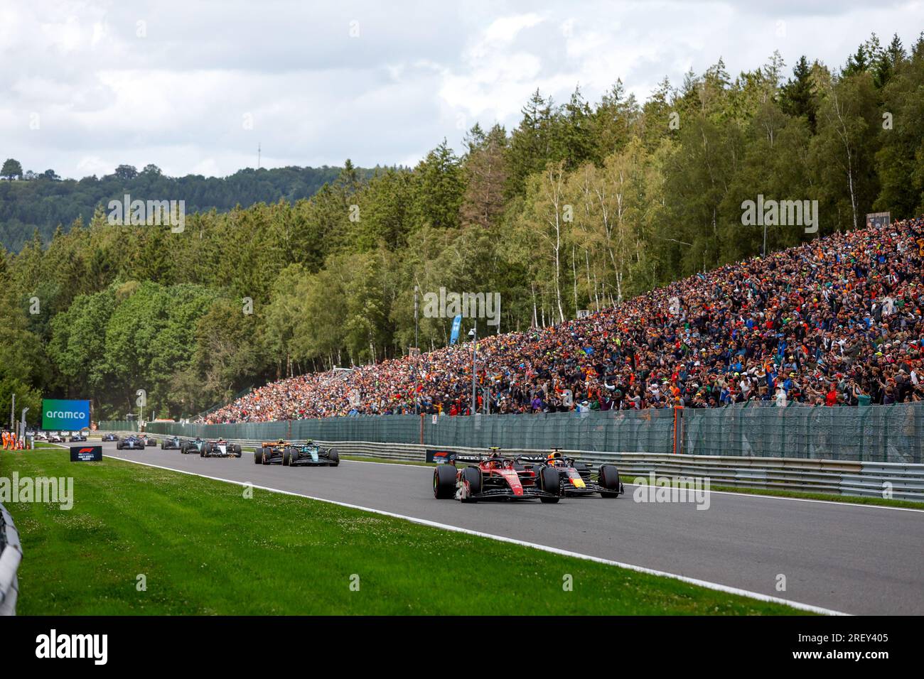 55 SAINZ Carlos (spa), Scuderia Ferrari SF-23, 01 VERSTAPPEN Max (nld ...