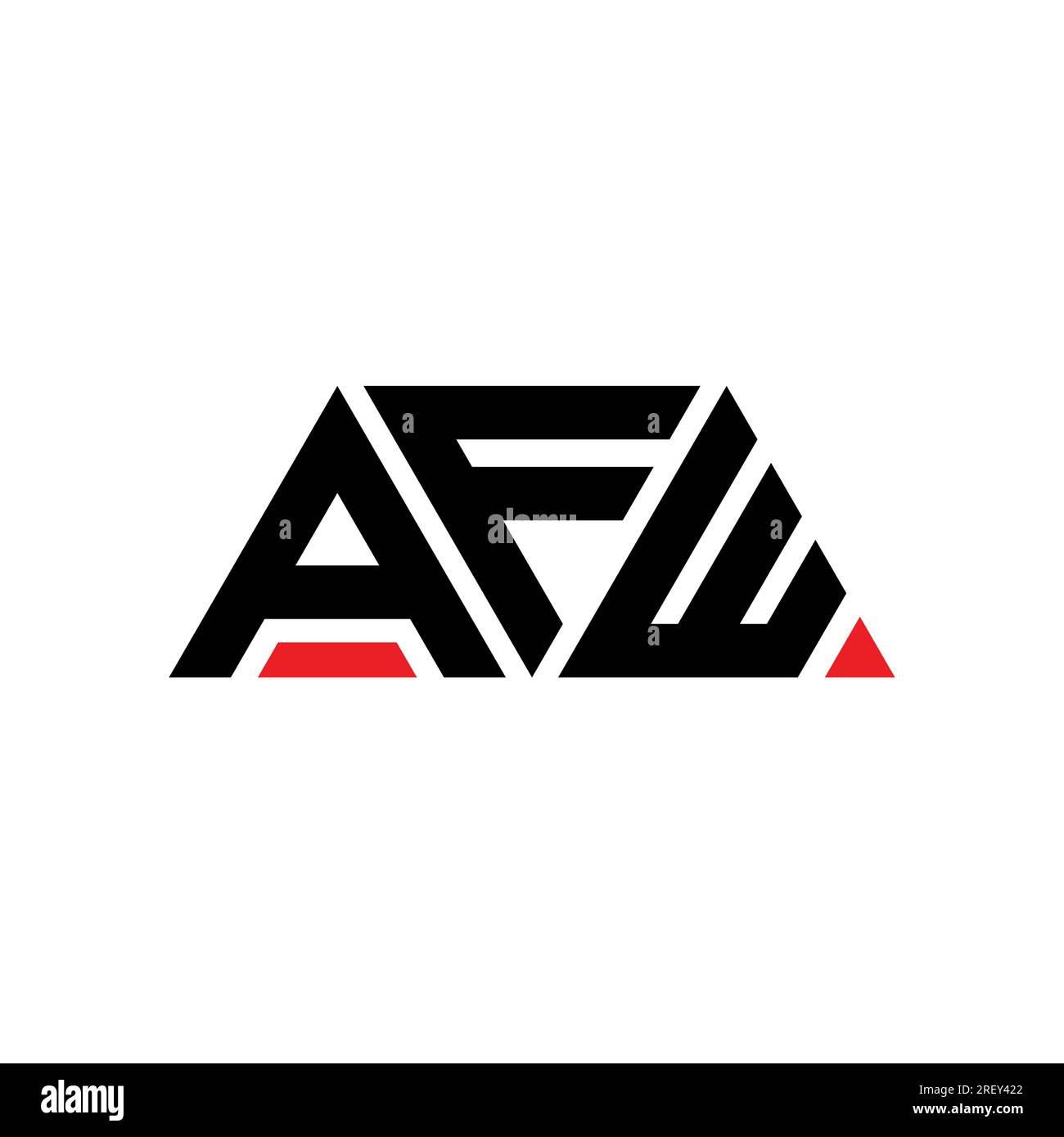 AFW triangle letter logo design with triangle shape. AFW triangle logo ...