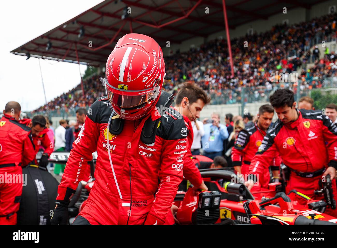 LECLERC Charles (mco), Scuderia Ferrari SF-23, starting grid during the 2023 Formula 1 MSC ...