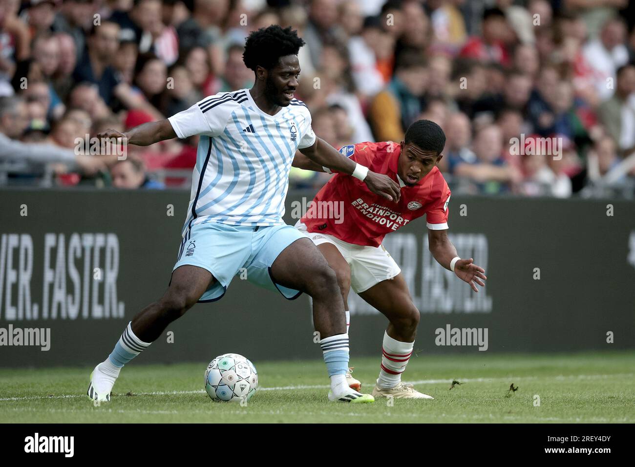 EINDHOVEN - (lr) Ola Aina of Nottingham Forest FC, Shurandy Sambo of ...