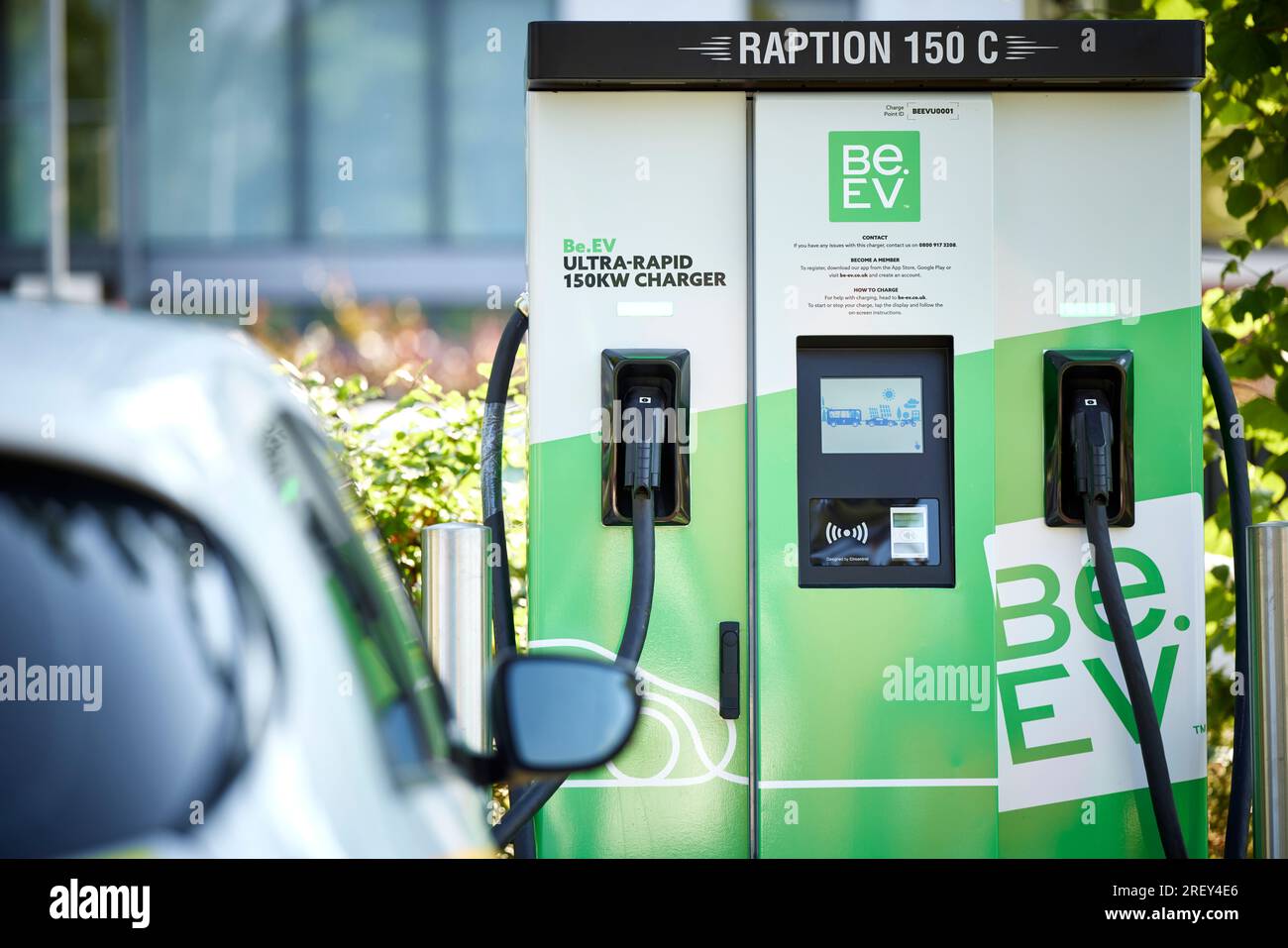 EV electric car being charged with an Ultra Rapid charger Stock Photo ...