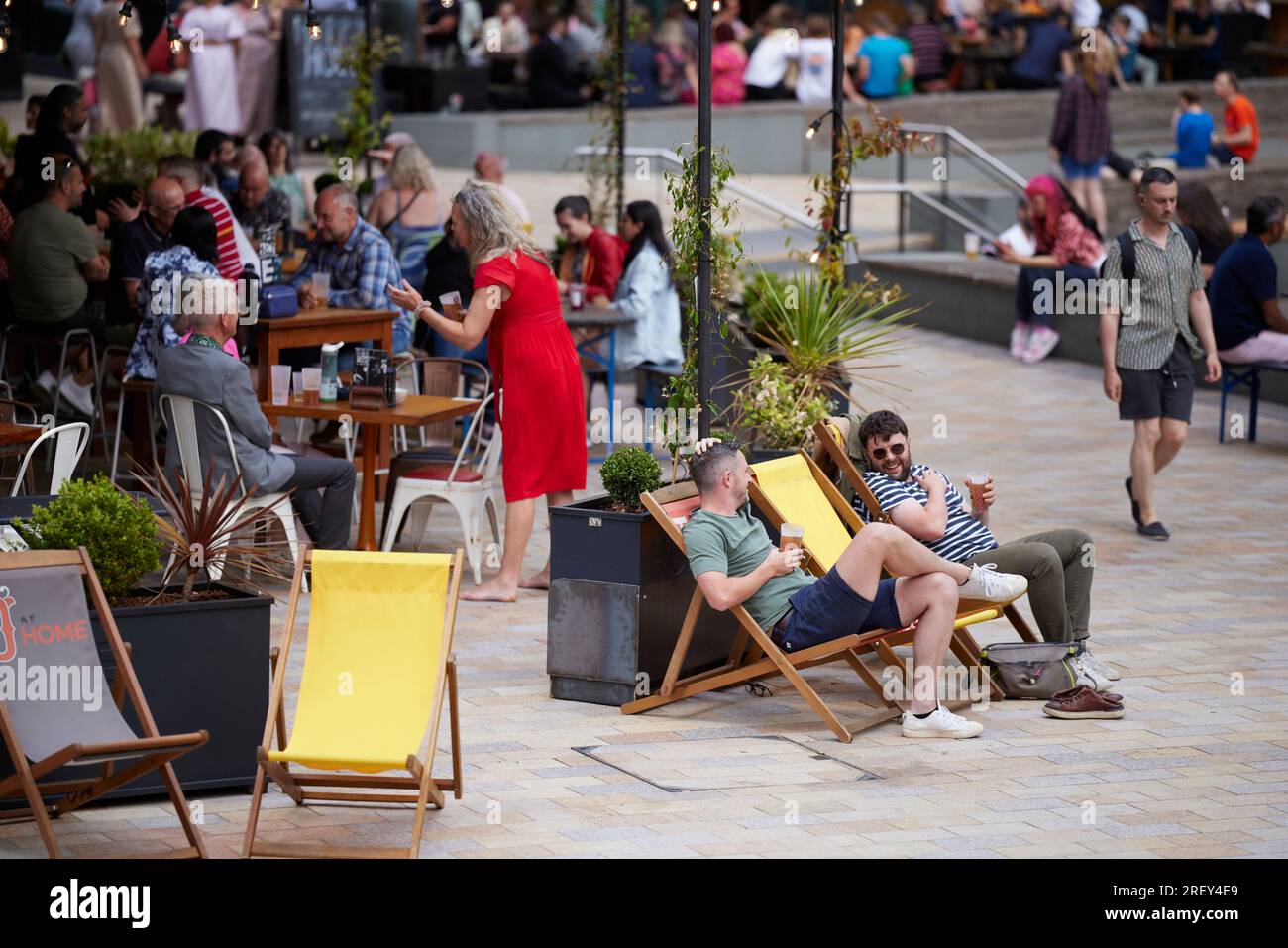 First Street Manchester HOME Theatre plaza Stock Photo - Alamy