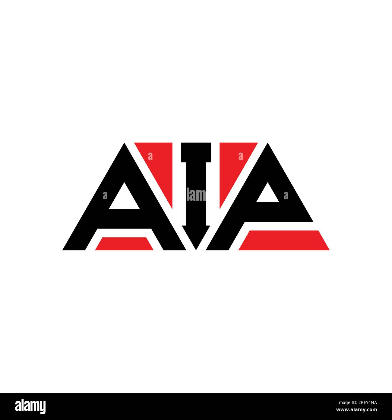 AIP triangle letter logo design with triangle shape. AIP triangle logo ...