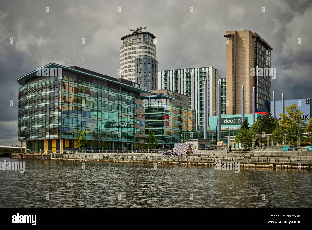 MediaCityUK Manchester Ship canal Stock Photo - Alamy