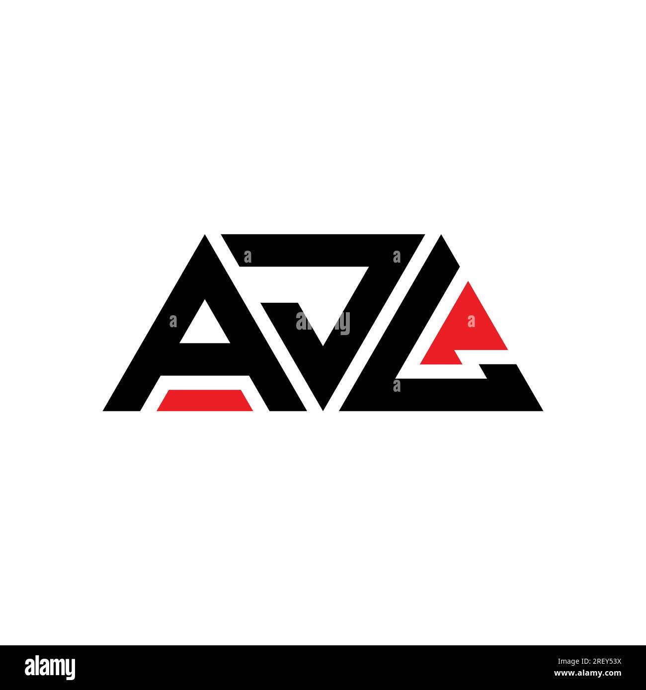 AJL triangle letter logo design with triangle shape. AJL triangle logo ...