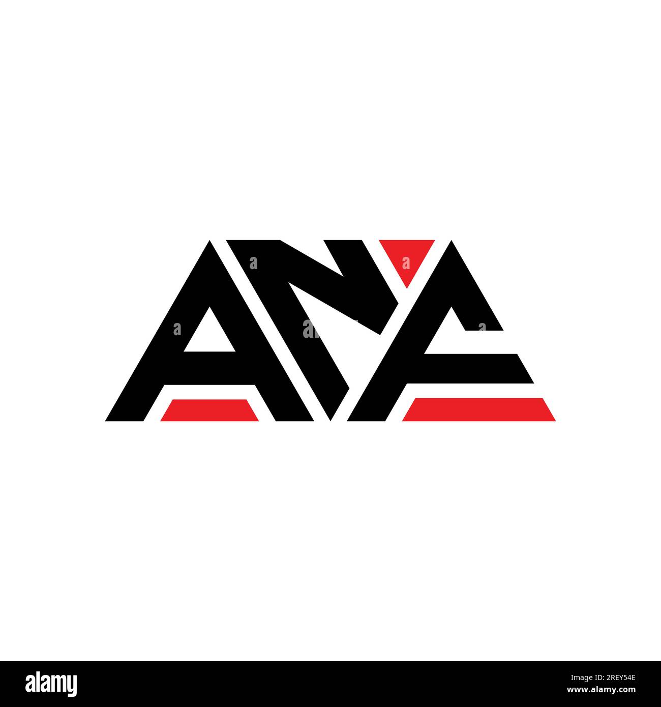 ANF triangle letter logo design with triangle shape. ANF triangle logo ...
