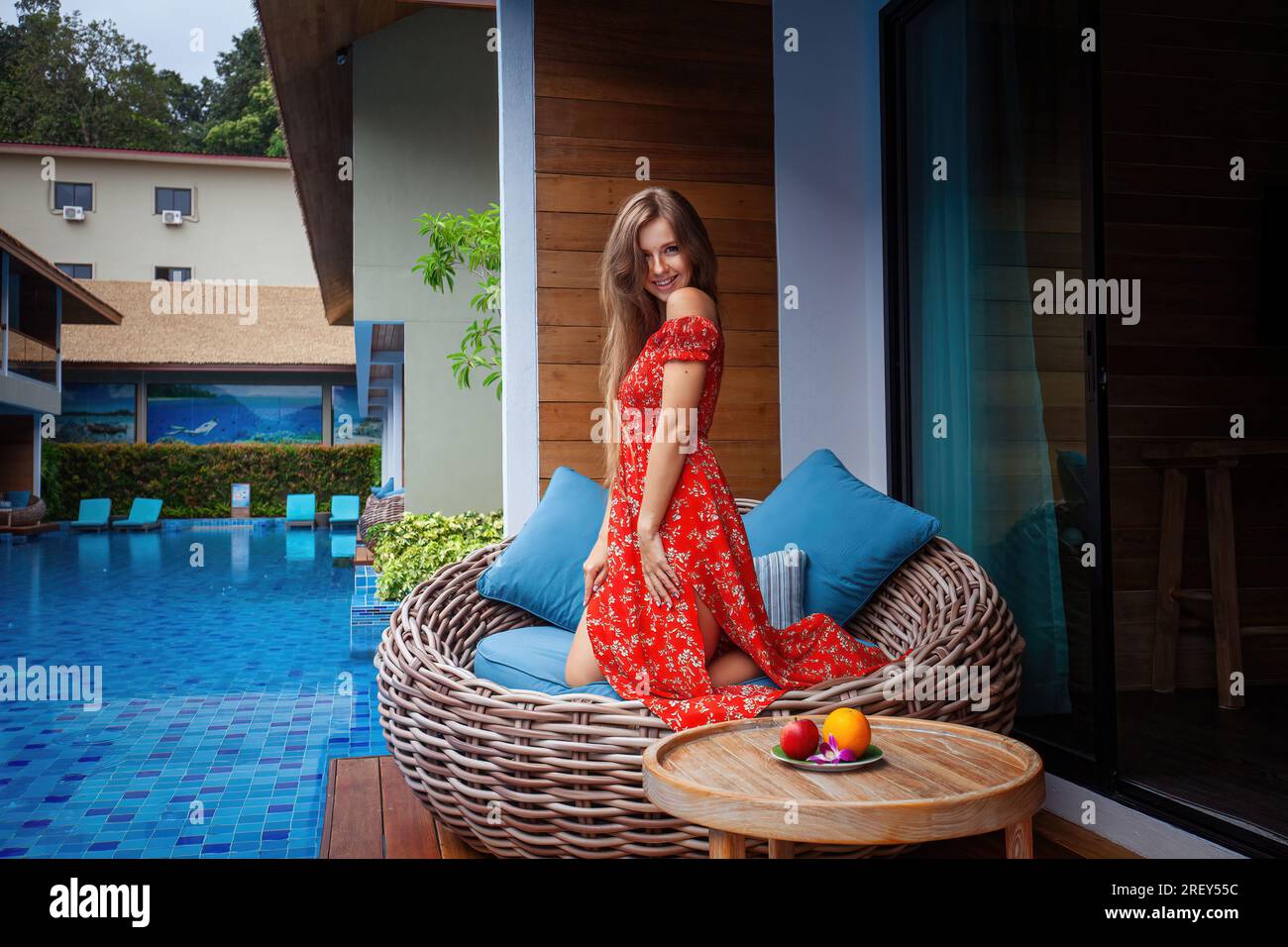 Young woman takes dip hi-res stock photography and images - Alamy