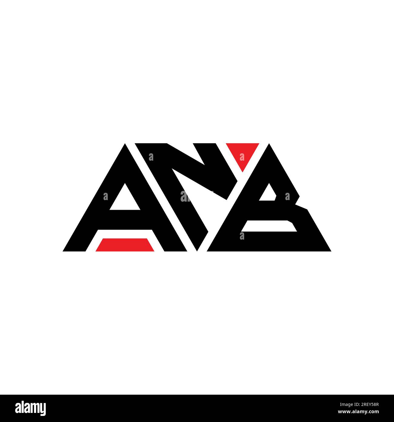 ANB triangle letter logo design with triangle shape. ANB triangle logo ...