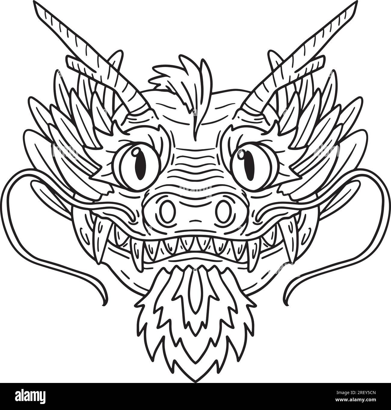 How To Draw A Chinese New Year Dragon Head