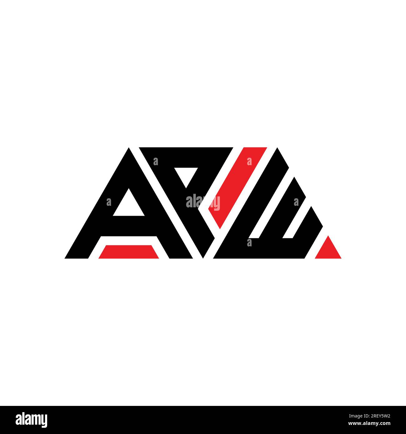 APW triangle letter logo design with triangle shape. APW triangle logo ...
