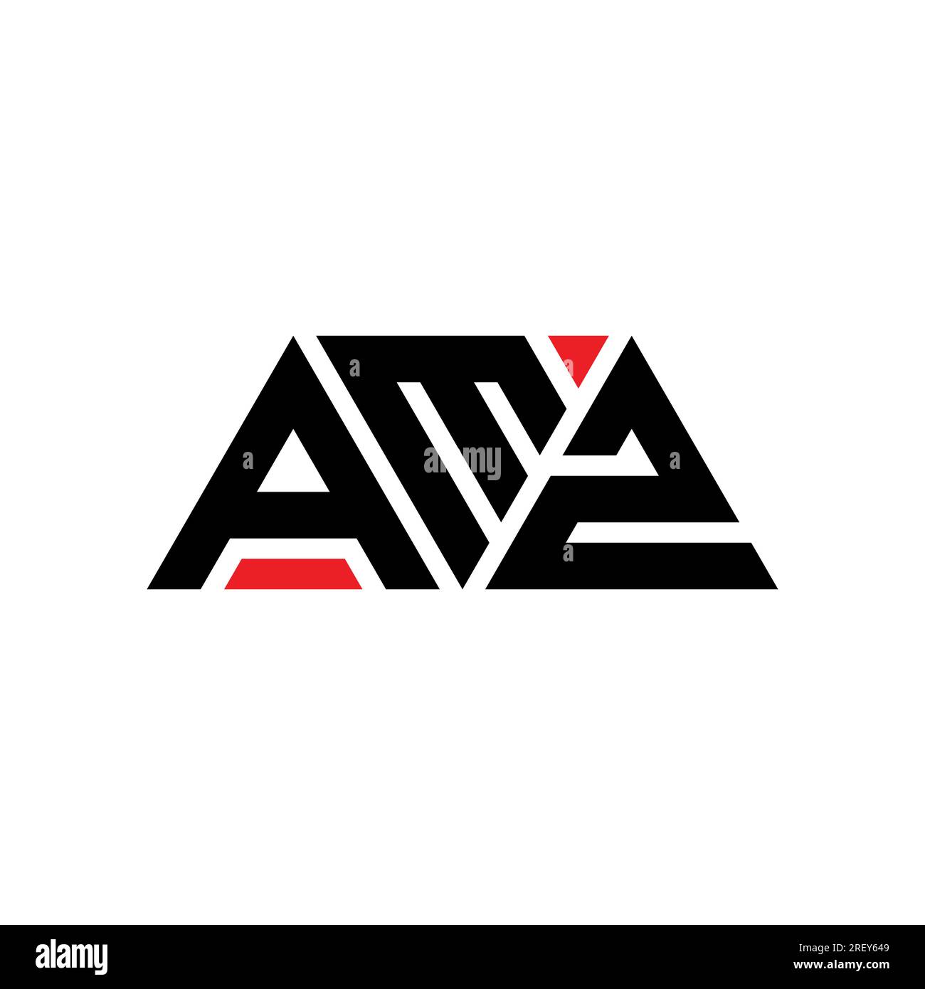 AMZ triangle letter logo design with triangle shape. AMZ triangle logo ...