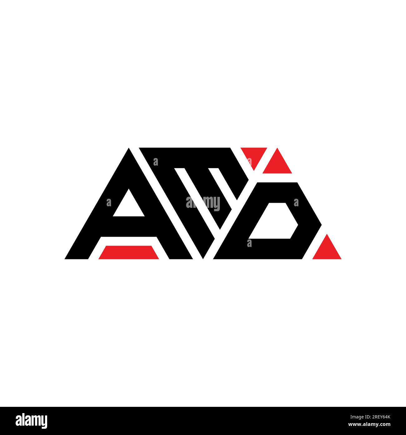 AMD triangle letter logo design with triangle shape. AMD triangle logo ...