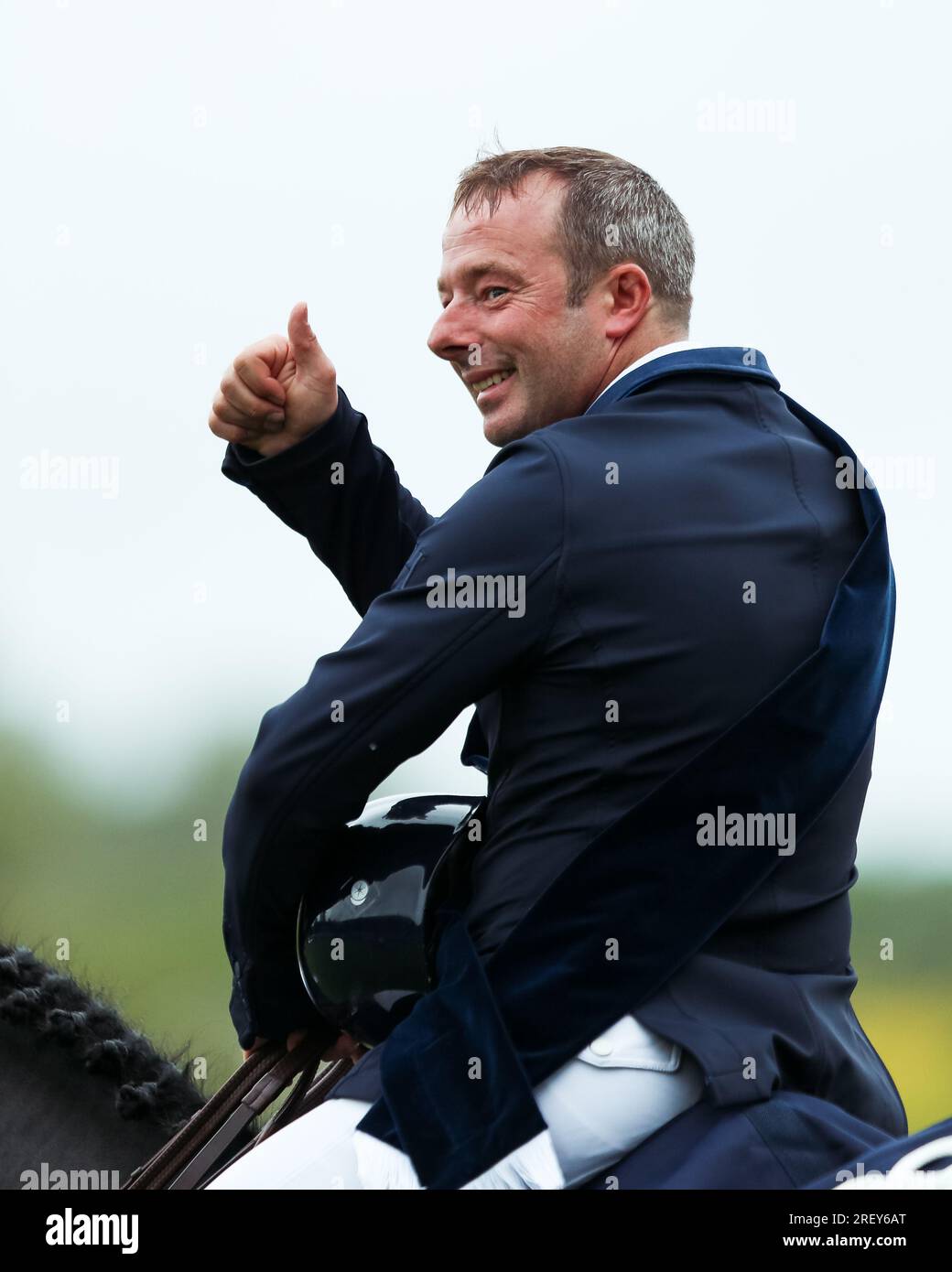 Hassocks, United Kingdom, 30th Jul 2023. Robert Whitaker celebrates ...