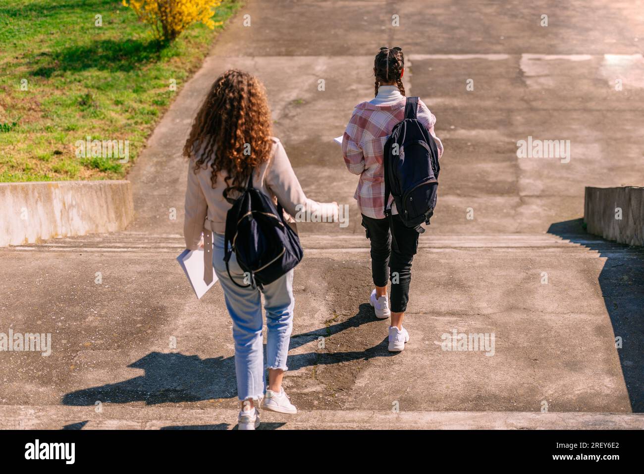 Young teenage walking downstairs hi-res stock photography and images ...