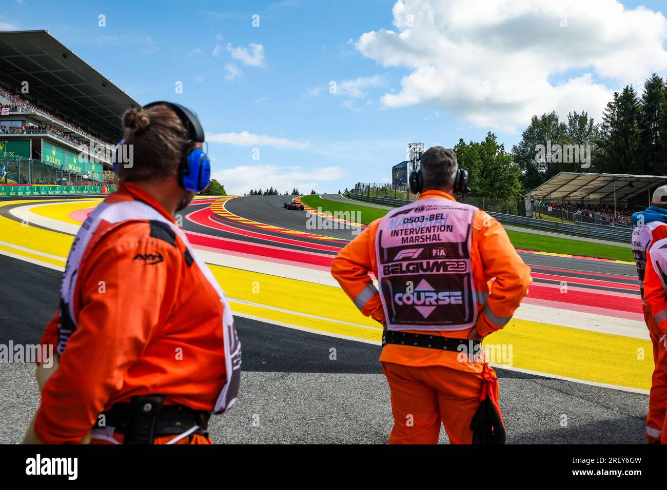 Marshalls watching the cars during the 2023 Formula 1 MSC Cruises ...