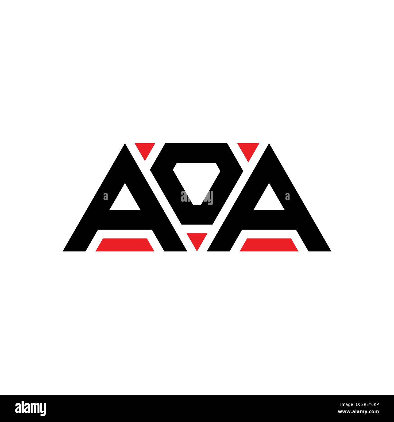 AOA triangle letter logo design with triangle shape. AOA triangle logo design monogram. AOA ...