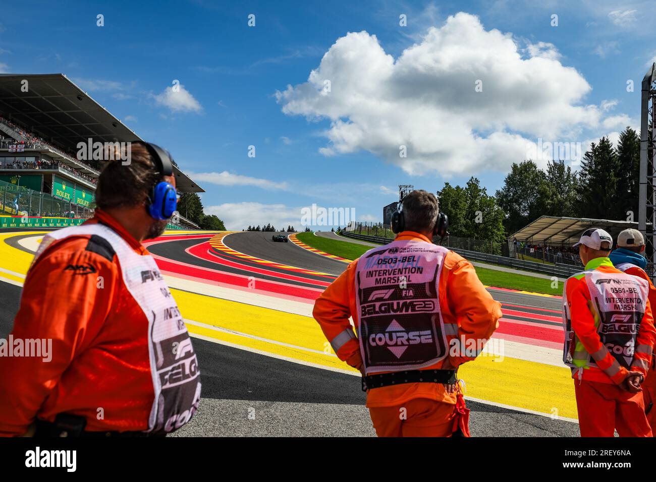 Marshalls watching the cars during the 2023 Formula 1 MSC Cruises ...