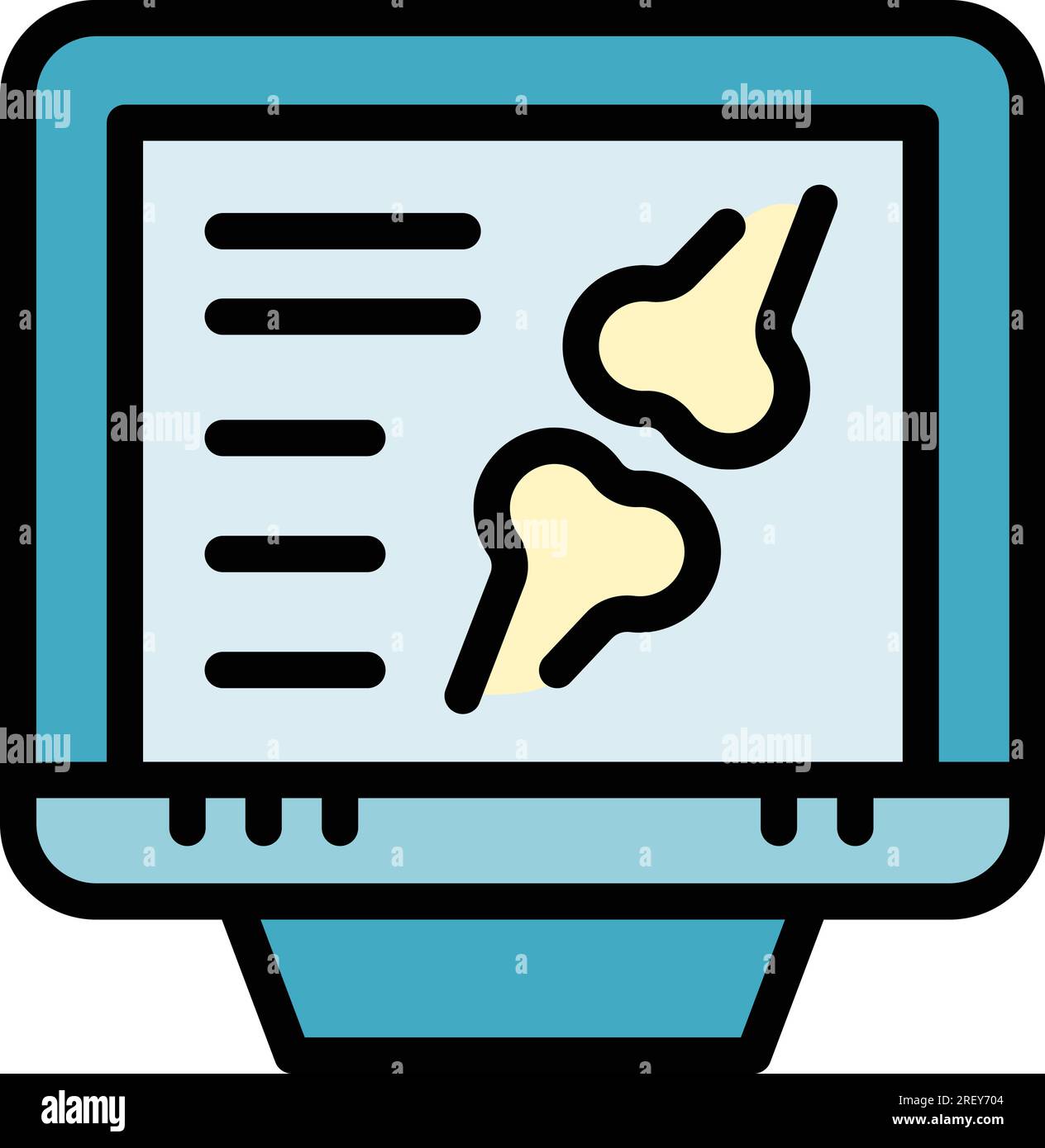 Xray image bone icon outline vector. Medical machine. Health mri color ...