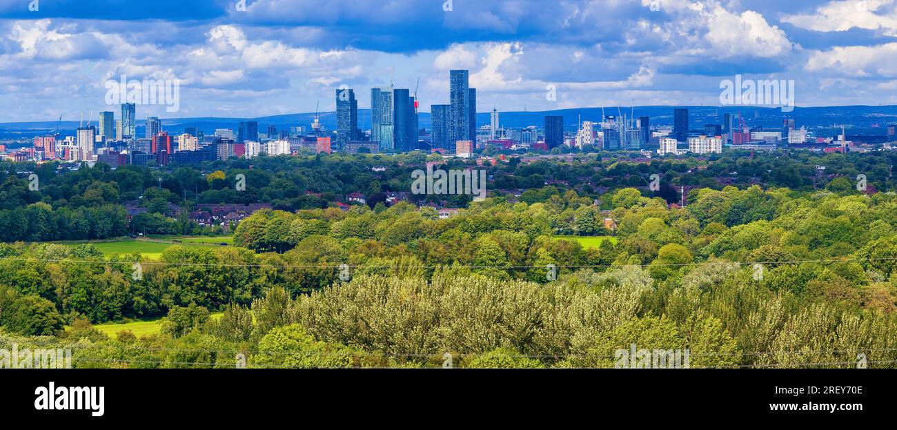 Manchester Skyline as seen from the distance Stock Photo - Alamy