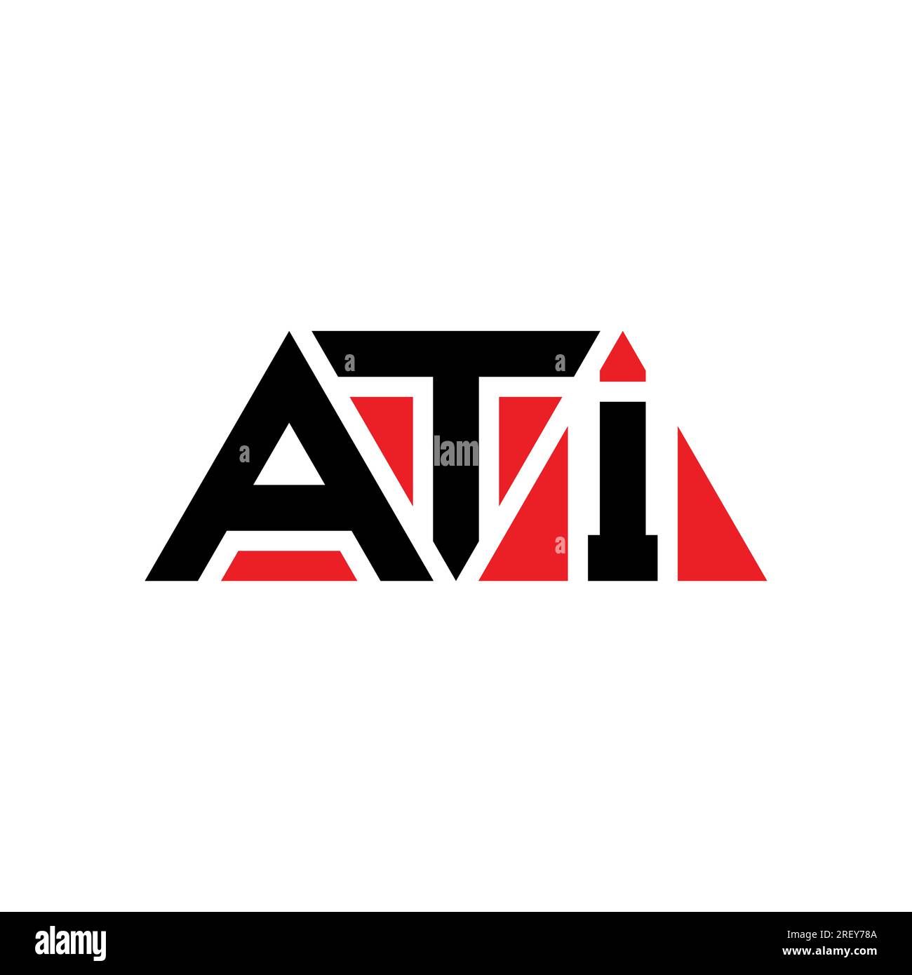 ATI triangle letter logo design with triangle shape. ATI triangle logo ...