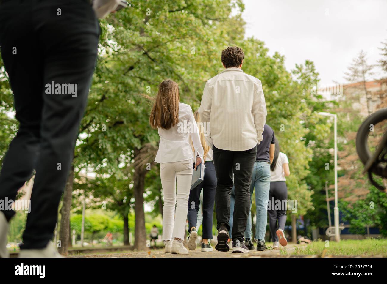 Group of university students getting ready for their class and going to ... Group of university students getting ready for their class and going to ...