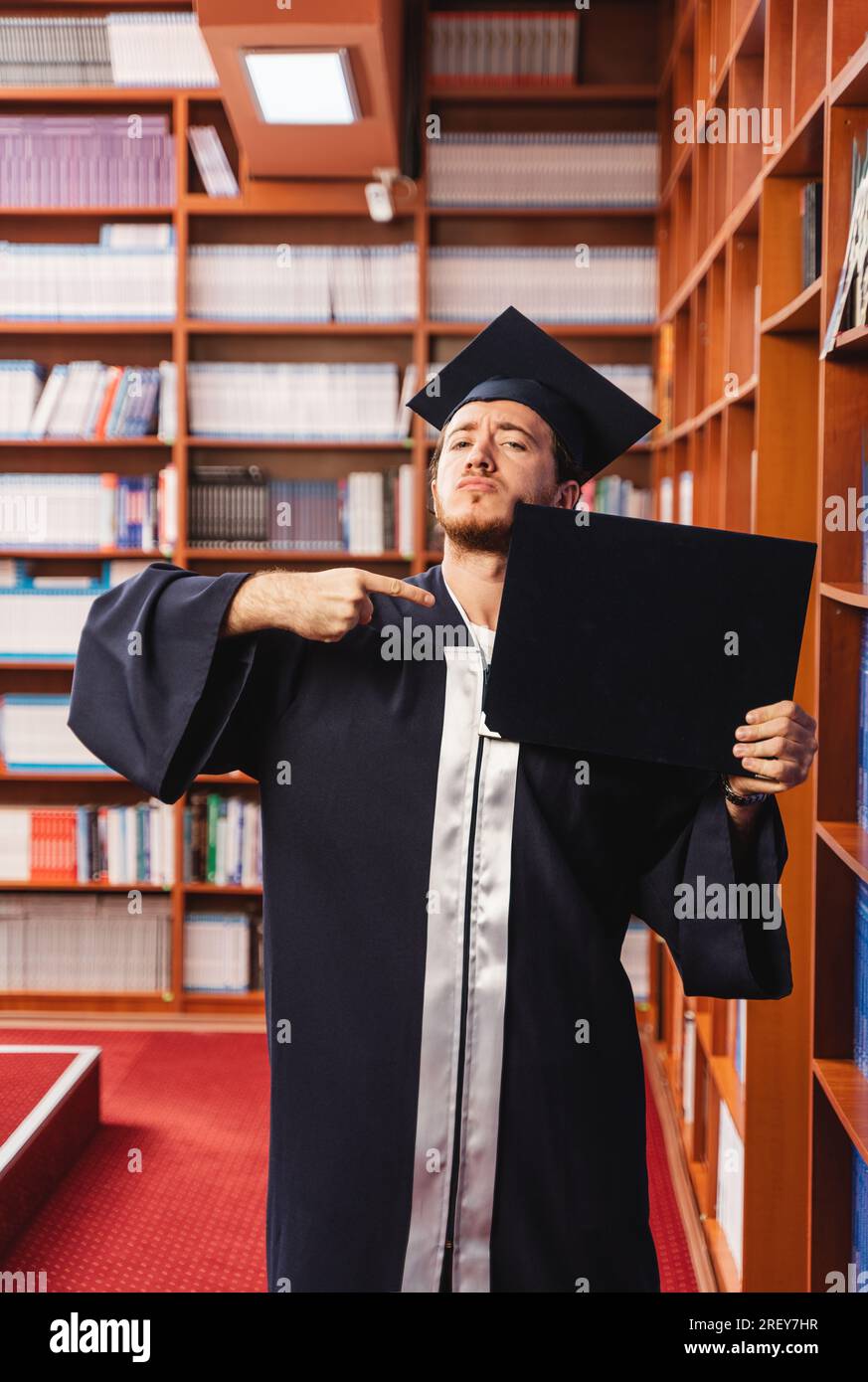 Young graduated woman in cap hi-res stock photography and images - Alamy