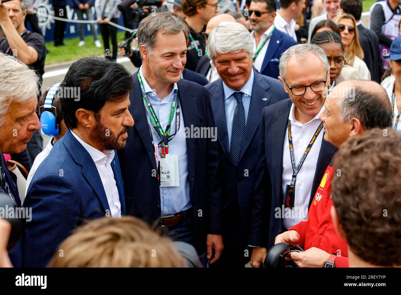 BEN SULAYEM Mohammed (uae), President of the FIA, Alexander De Croo ...