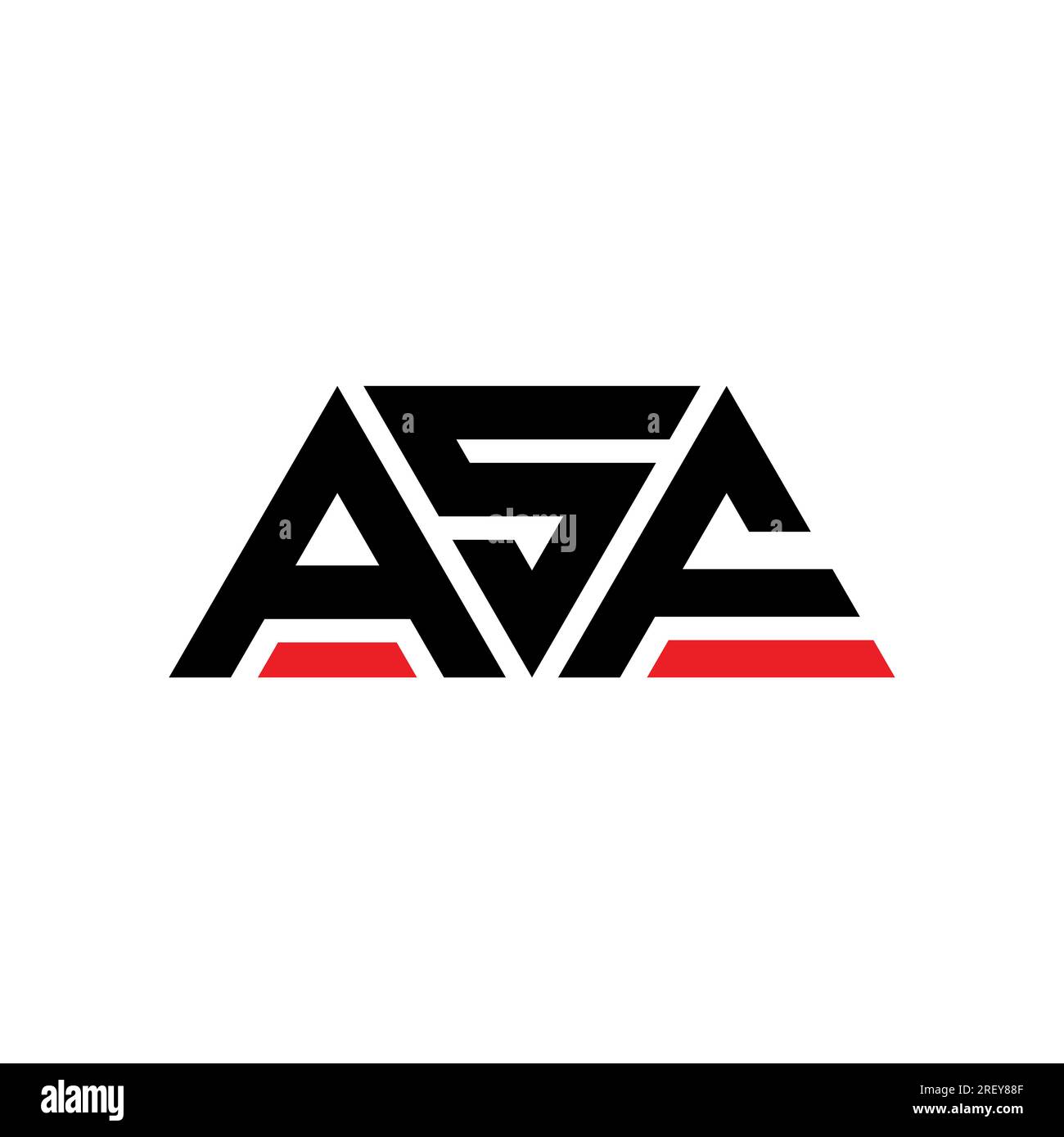 ASF triangle letter logo design with triangle shape. ASF triangle logo ...