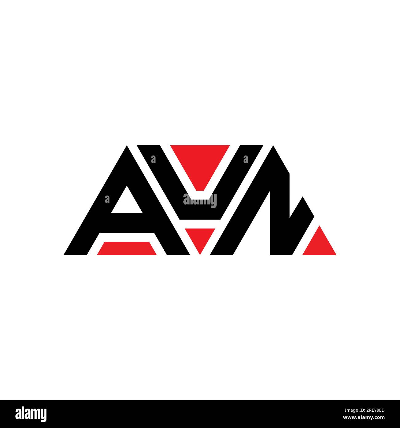 AUN triangle letter logo design with triangle shape. AUN triangle logo design monogram. AUN ...