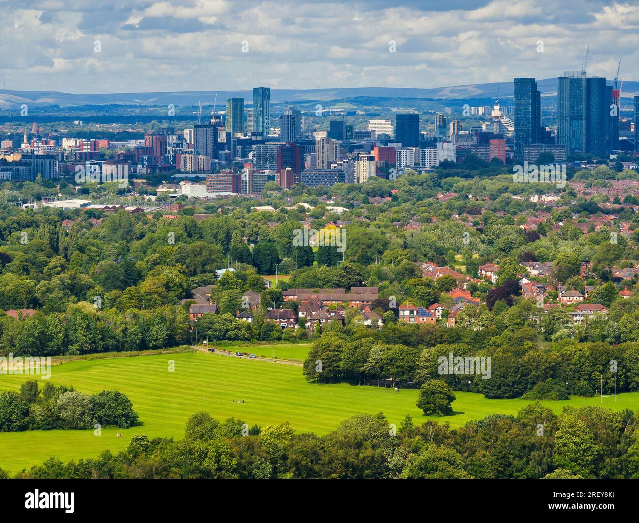 Manchester Skyline as seen from the distance Stock Photo - Alamy