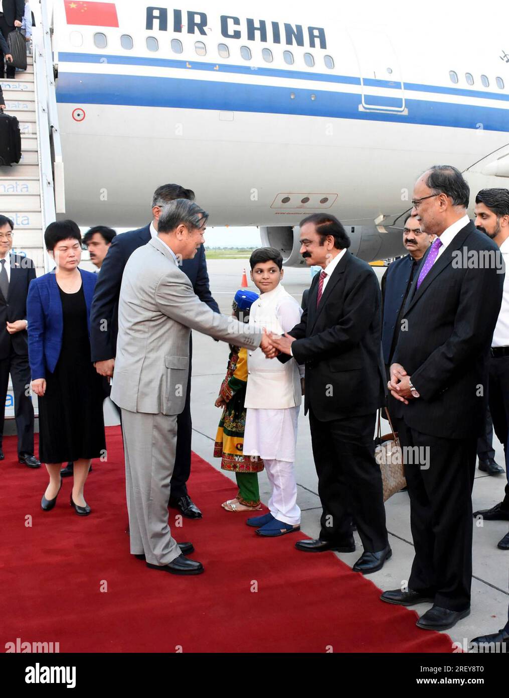 In this handout photo released by Pakistan Prime Minister's Office ...