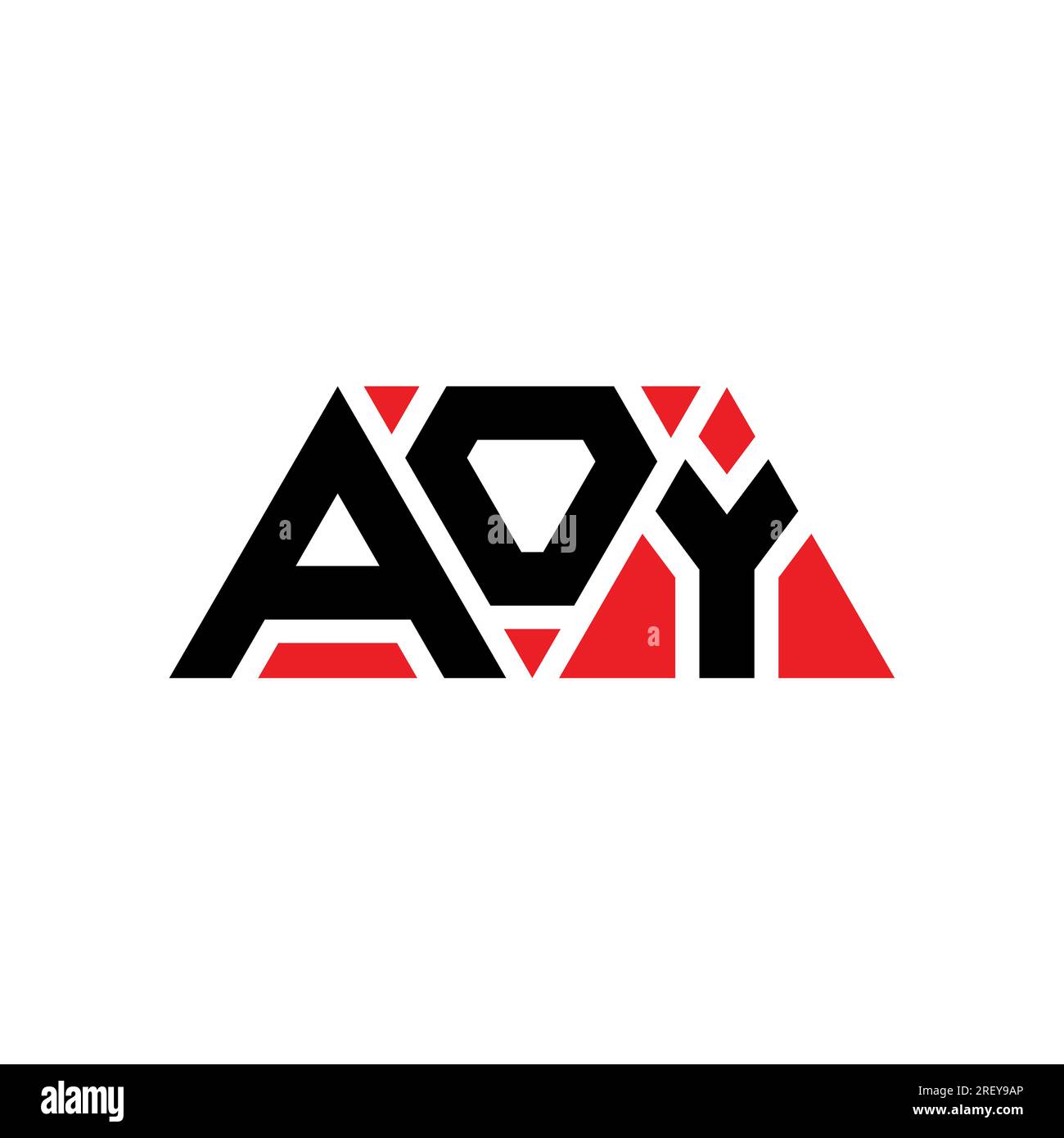 AOY triangle letter logo design with triangle shape. AOY triangle logo ...