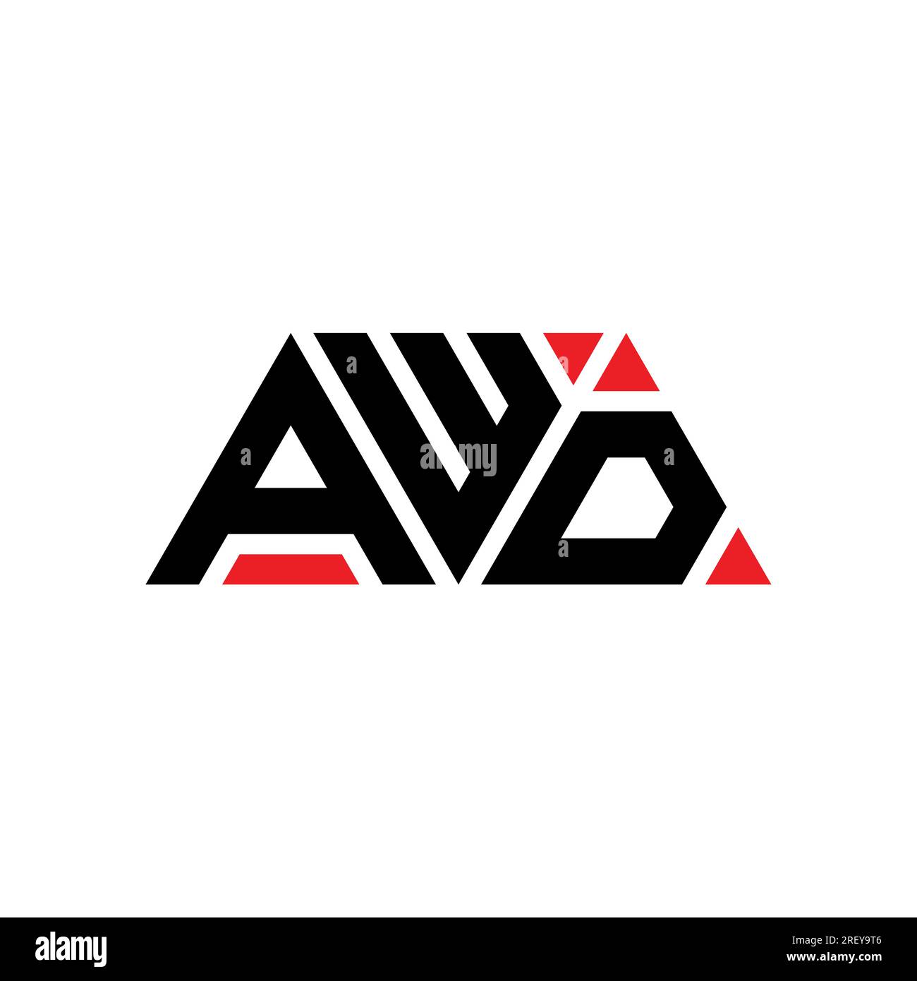 AWD triangle letter logo design with triangle shape. AWD triangle logo ...