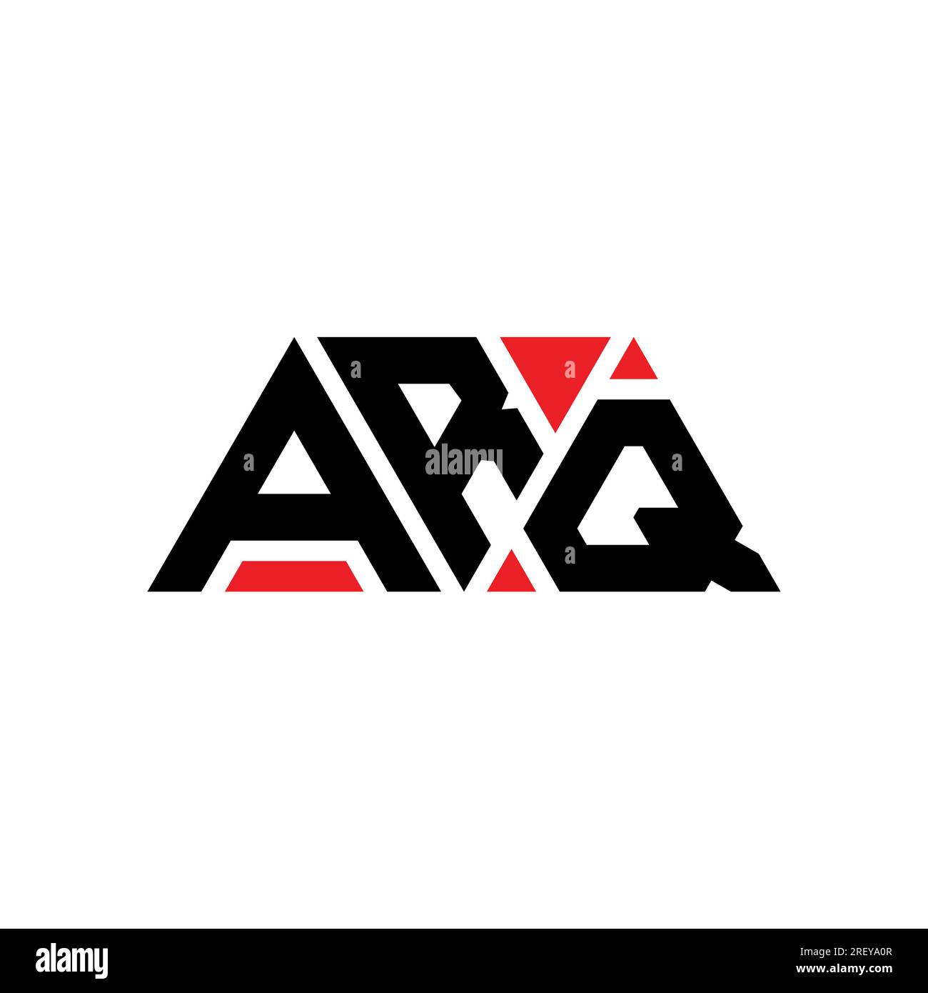 ARQ triangle letter logo design with triangle shape. ARQ triangle logo ...