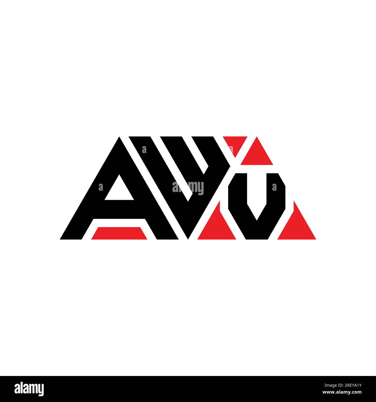 AWV triangle letter logo design with triangle shape. AWV triangle logo ...