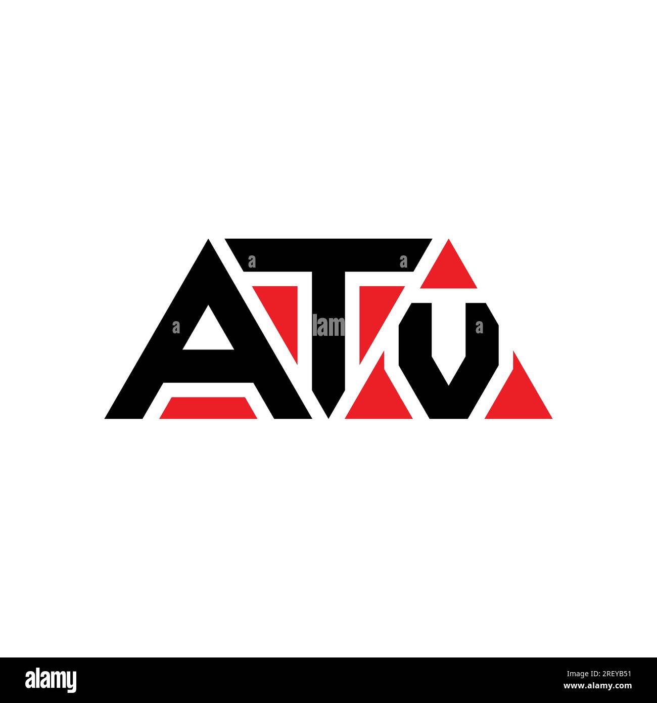 ATV triangle letter logo design with triangle shape. ATV triangle logo ...