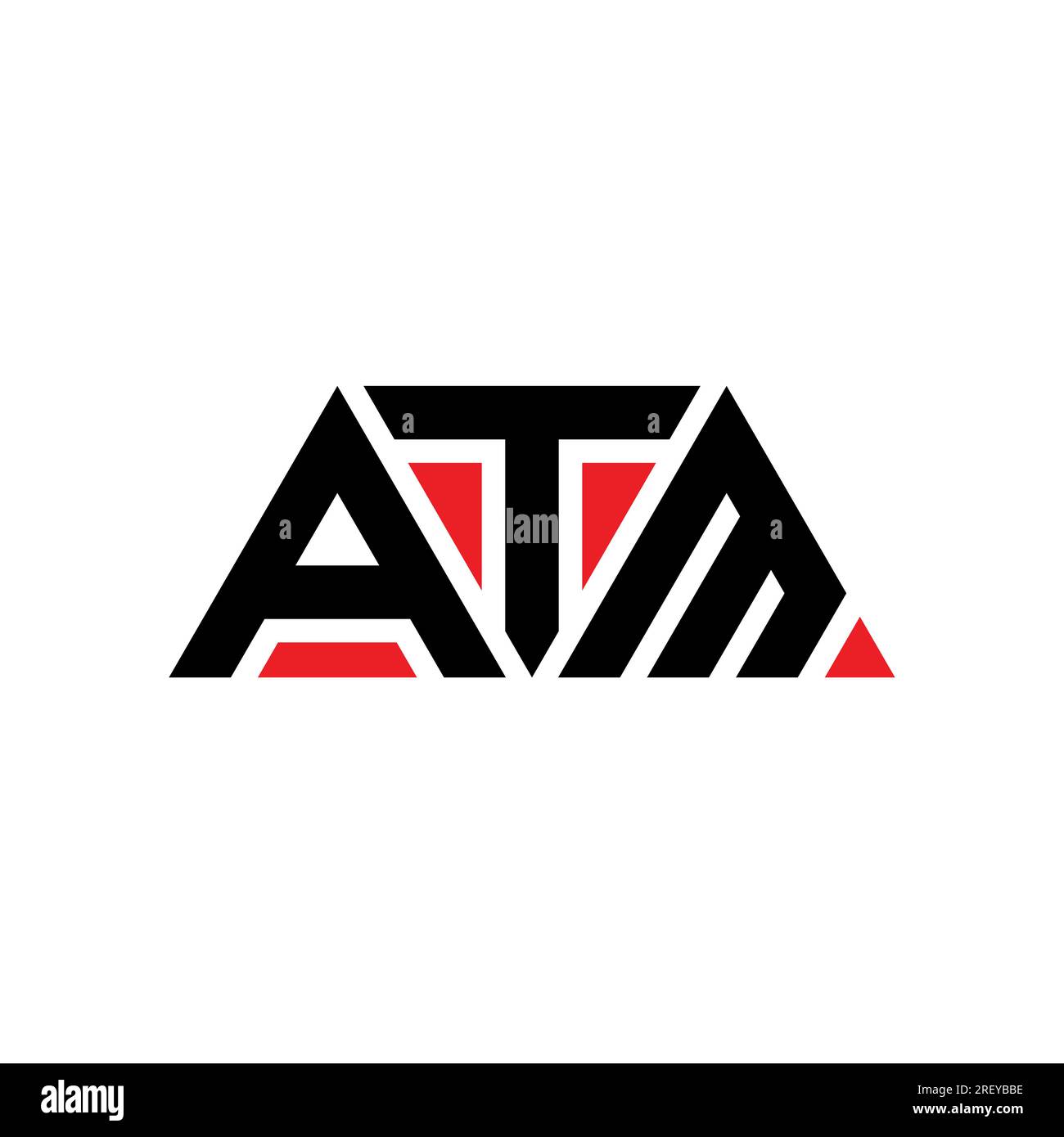 ATM triangle letter logo design with triangle shape. ATM triangle logo ...