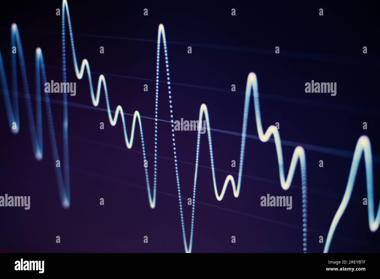 Seismogram. Waveform. Oscilloscope. Musical equalizer. Sound wave ...