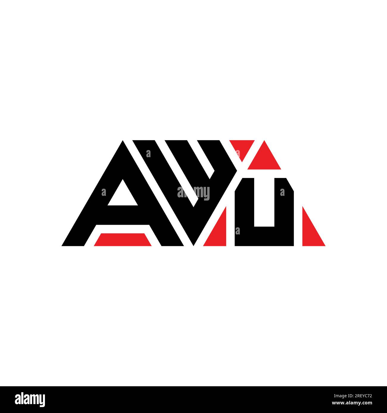 AWU triangle letter logo design with triangle shape. AWU triangle logo ...