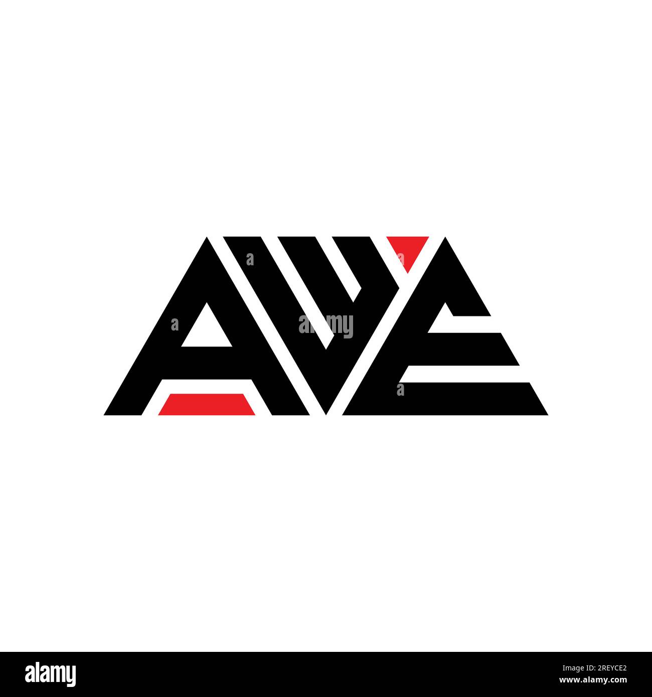 AWE triangle letter logo design with triangle shape. AWE triangle logo ...
