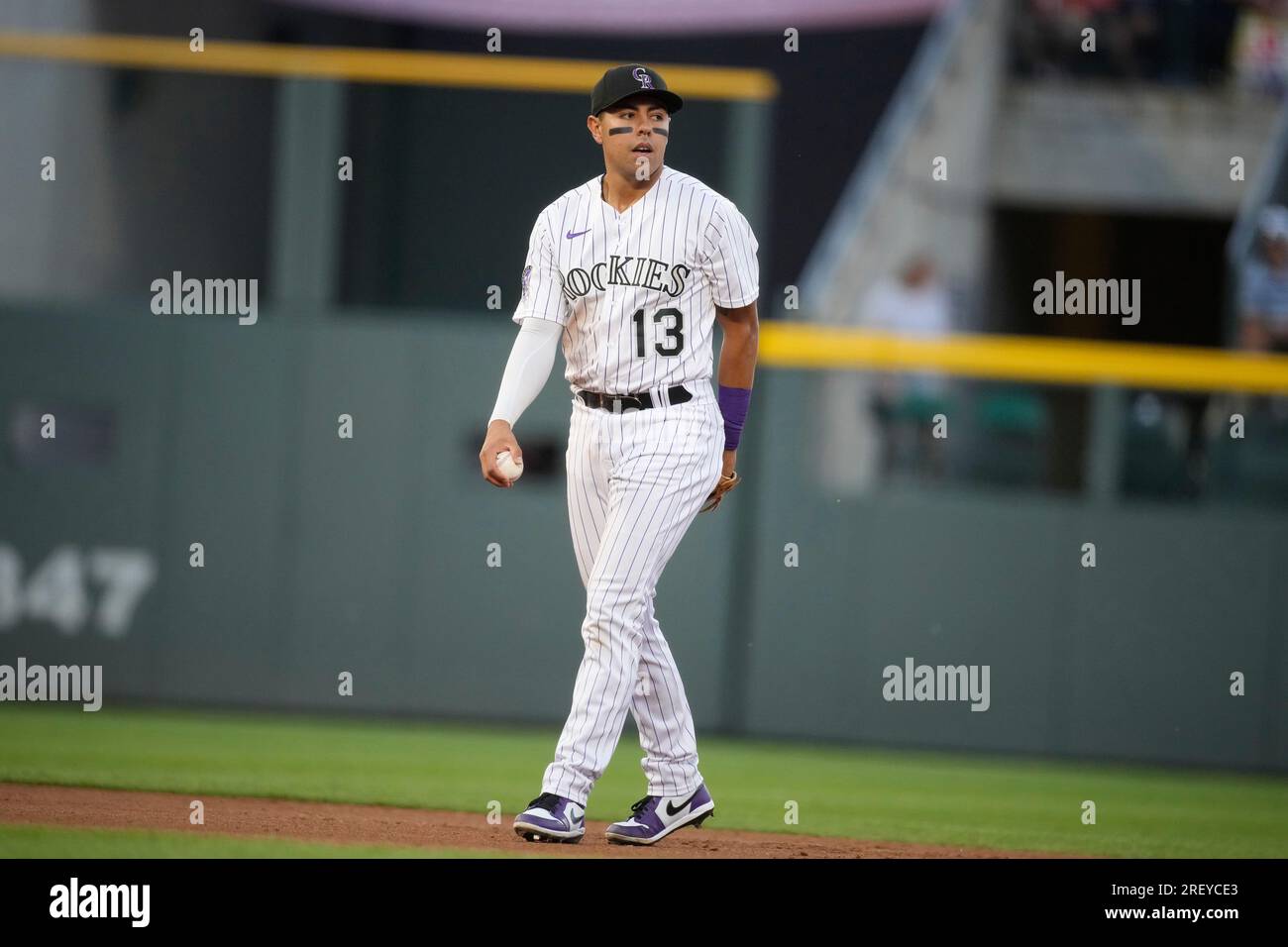 Colorado Rockies second baseman Alan Trejo (13) in the fourth inning of ...