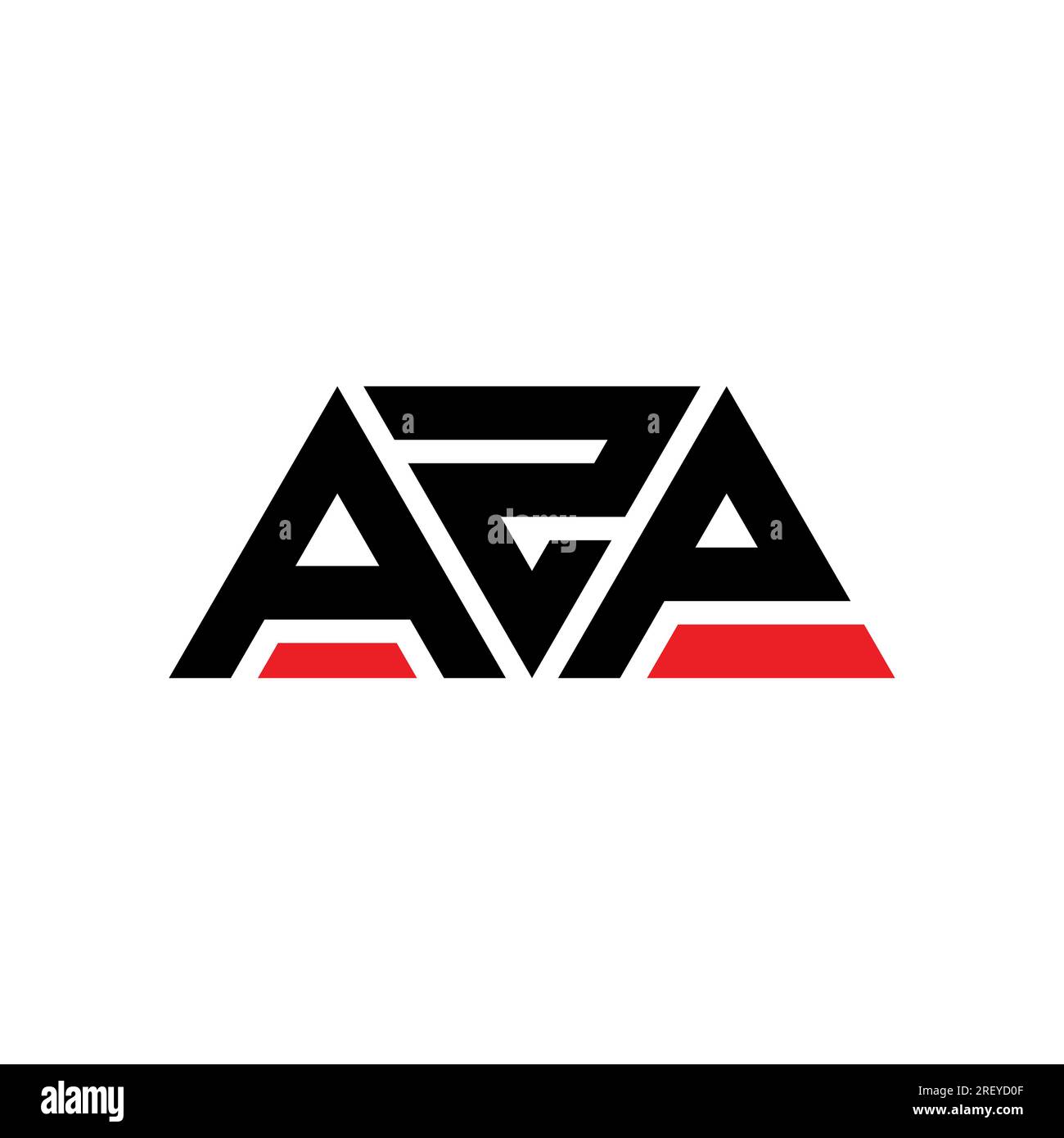 AZP triangle letter logo design with triangle shape. AZP triangle logo design monogram. AZP ...